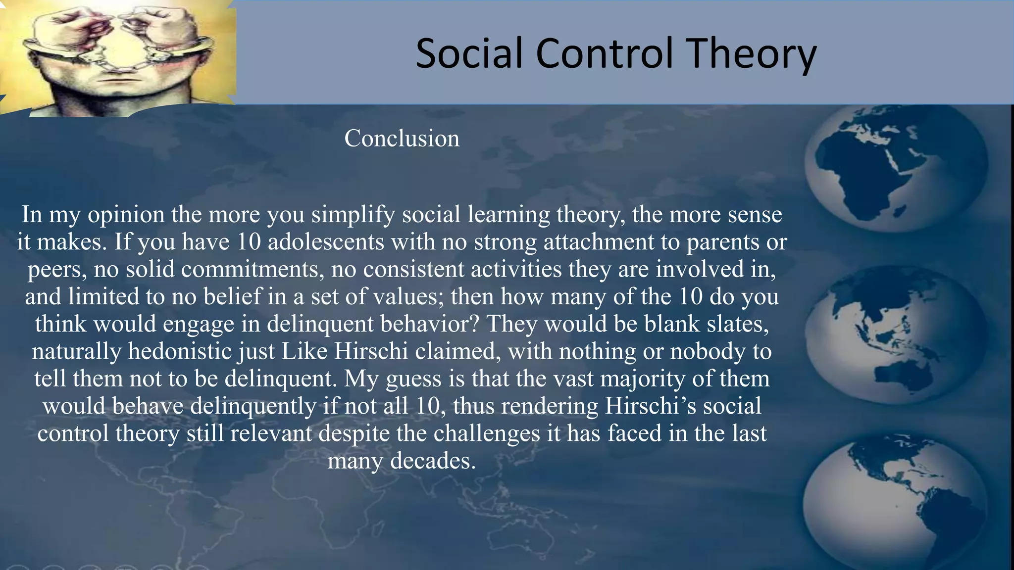 Social control theory with Philippines setting | PPTX