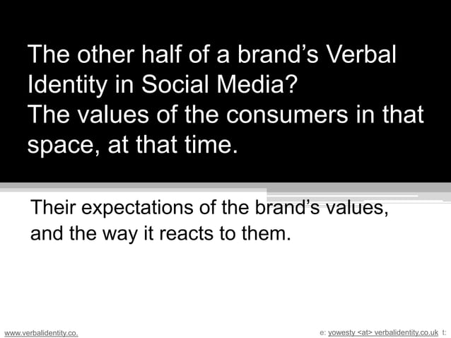 Verbal Identity: Your brand's in a conversation with consumers (Whether ...