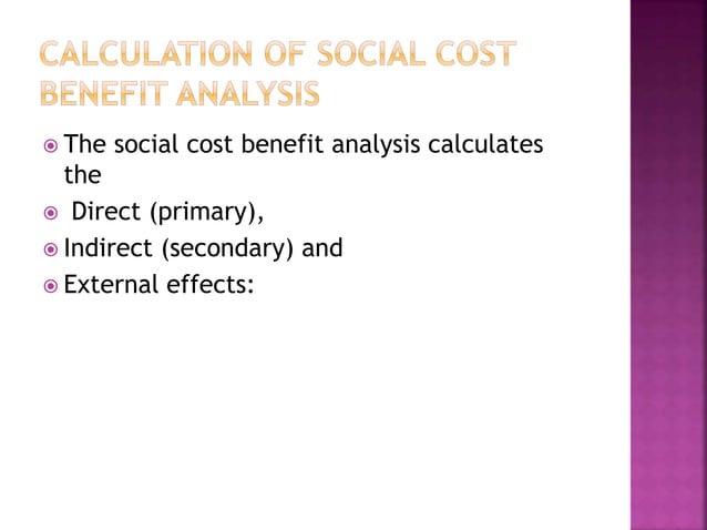 Social cost benefit analysis By Dr. Satyanarayan Pandey | PPTX