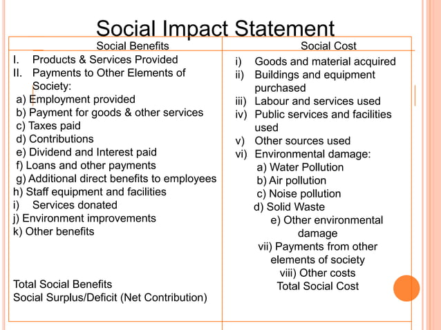 Social cost benefit analysis | PPT