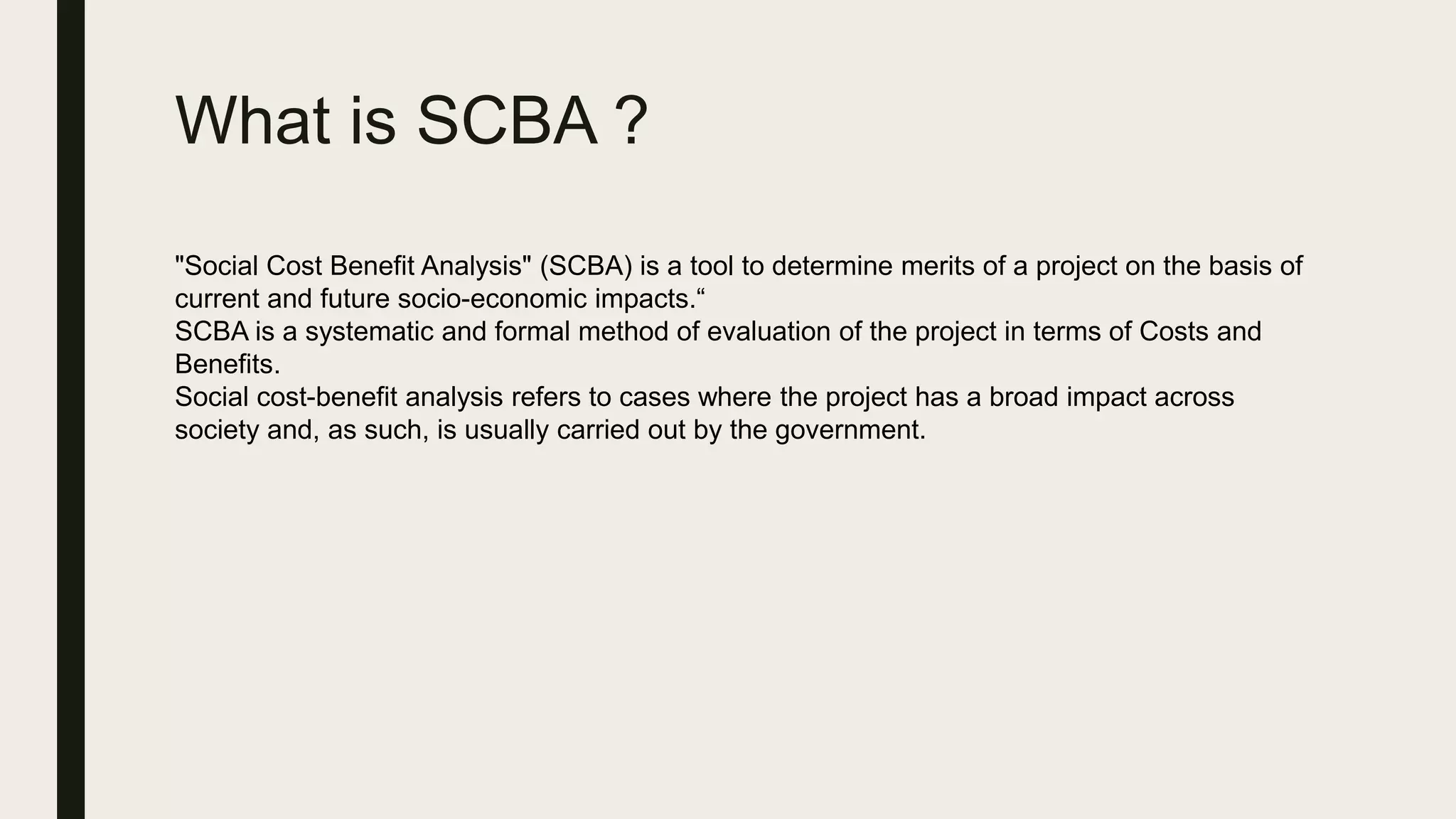 Social cost benefit analysis | PPTX