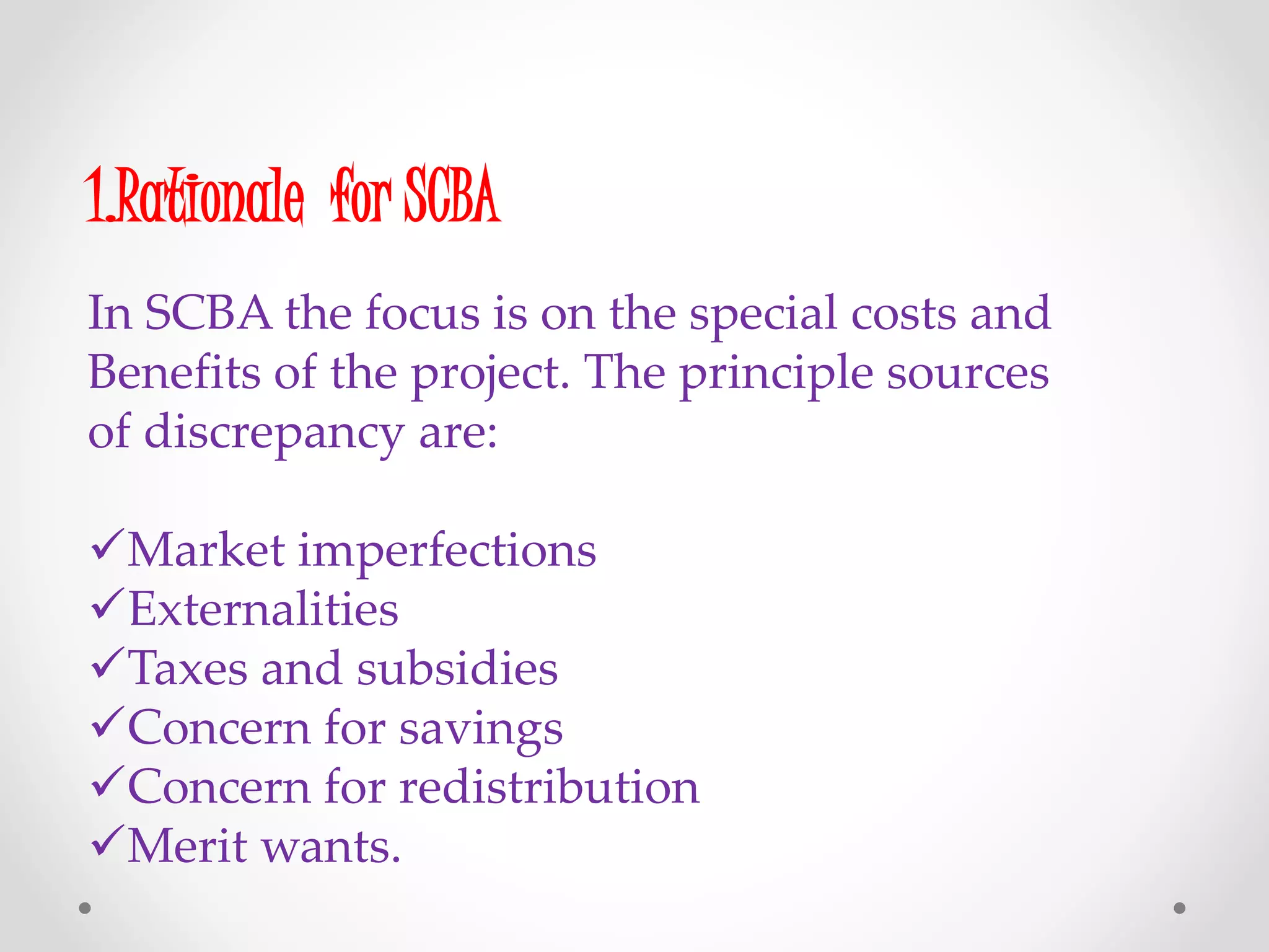 Social cost benefit analysis (scba) | PPTX