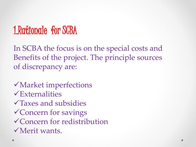 Social cost benefit analysis (scba) | PPTX