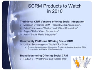Social Crm Scrm | PPT | Business | Business and Finance