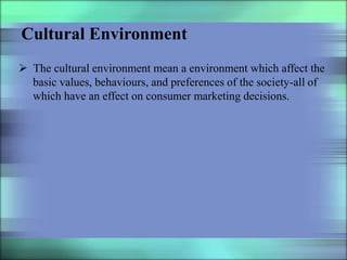 Social & cultural environment ppt | PPTX