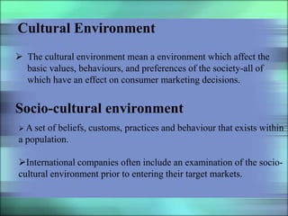 Social & cultural environment ppt | PPTX