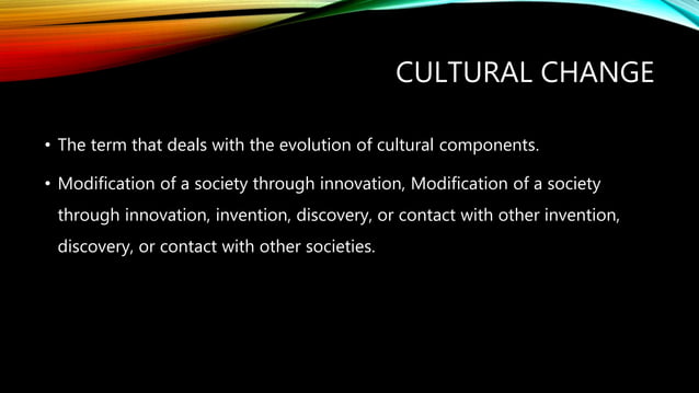 Social, Cultural, Political Change | PPTX