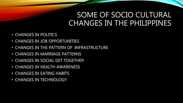 Social, Cultural, Political Change | PPTX