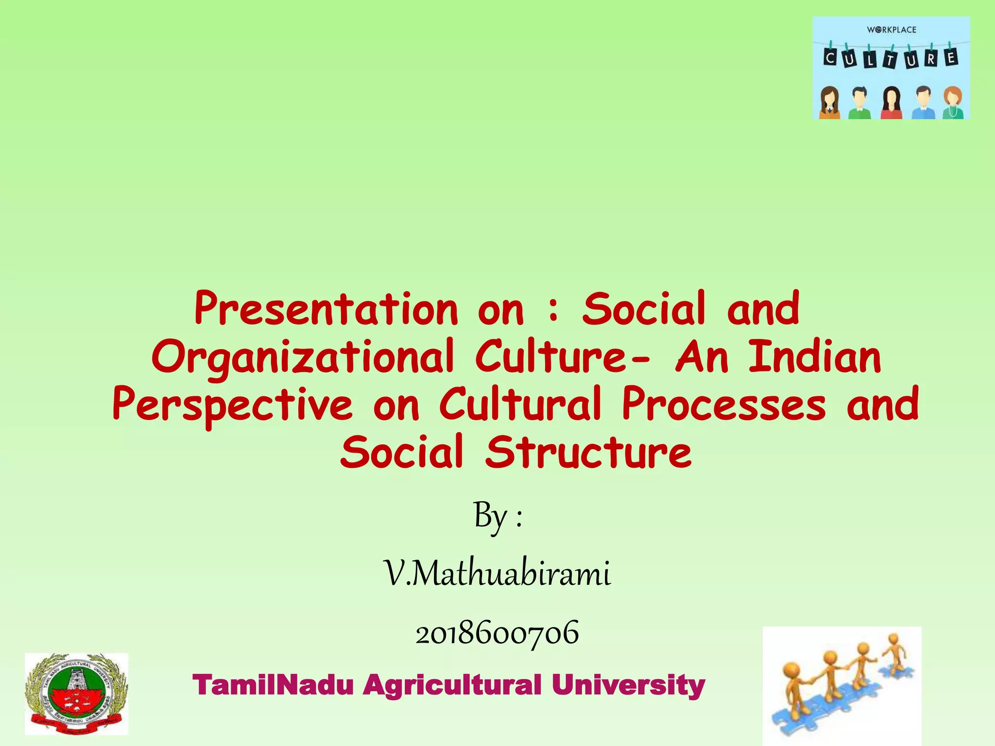 Social culture and organizational culture | PPT