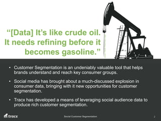 Social customer segmentation overcomes the limits of traditional ...