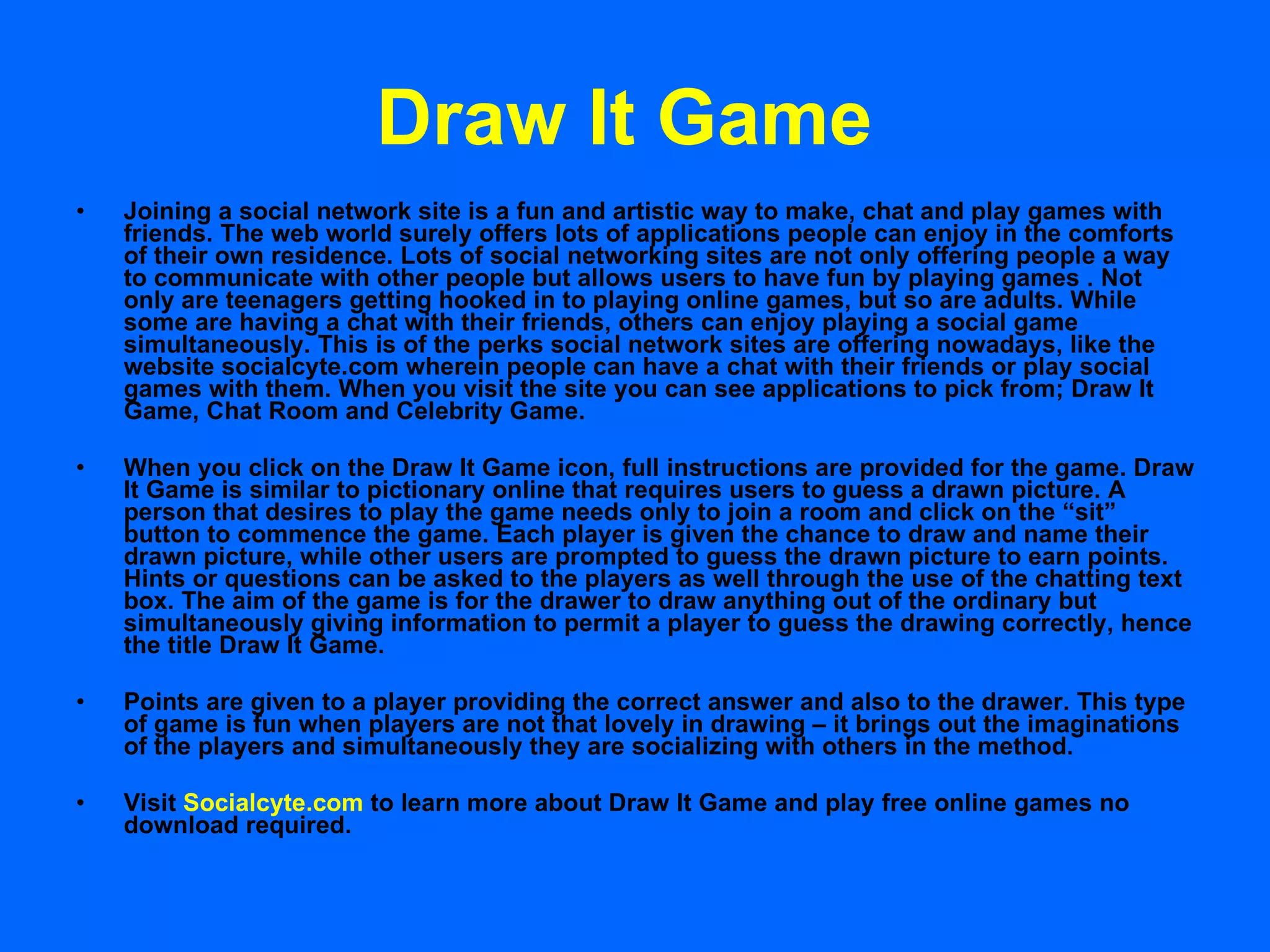 Draw It Game | PPT