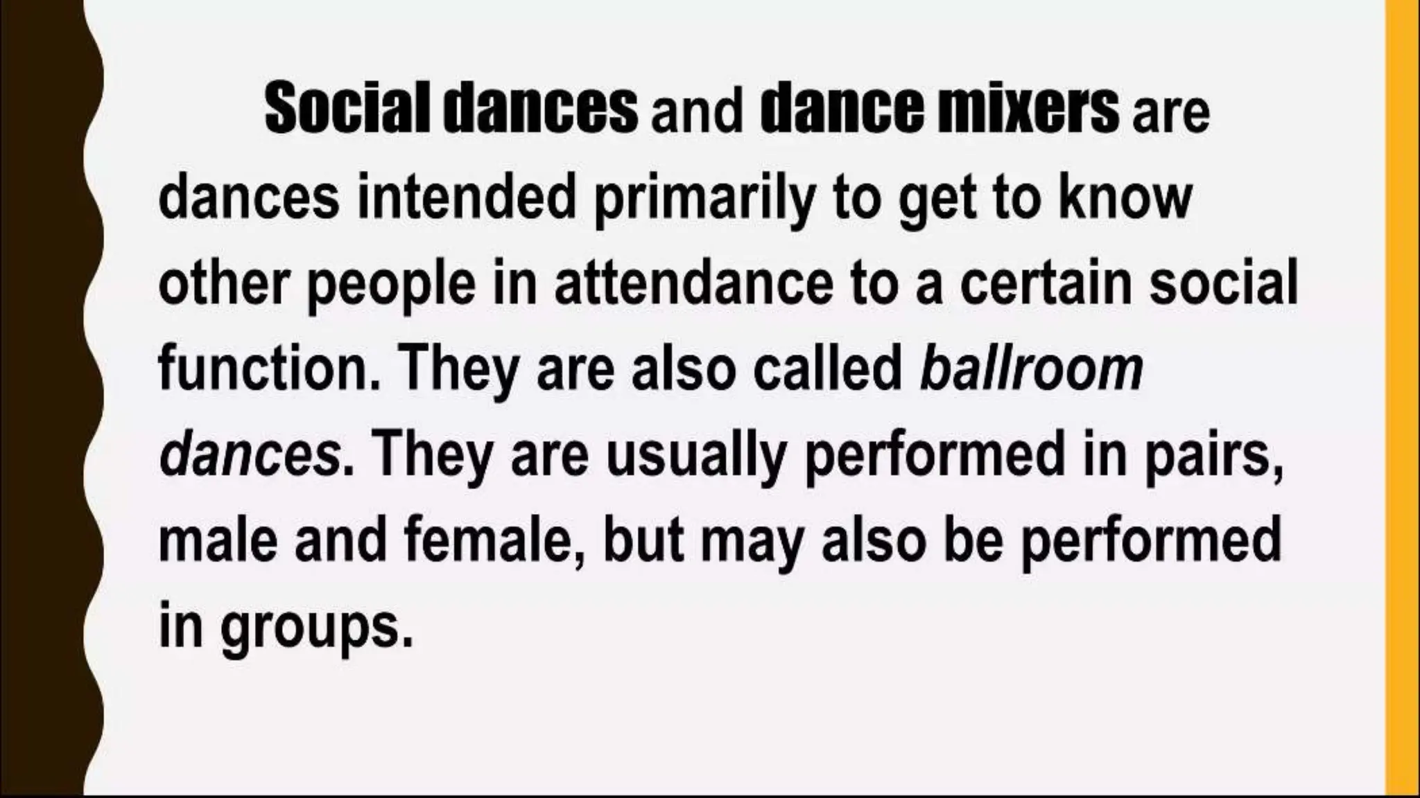 MAPEH SOCIAL DANCES AND DANCE MIXERS.pptx