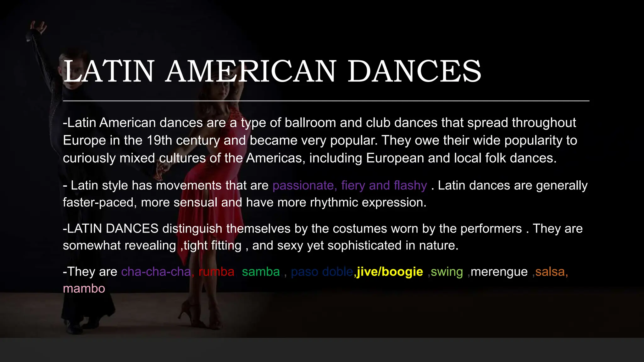 CLASSIFICATION OF SOCIAL DANCES powerpoint | PPTX
