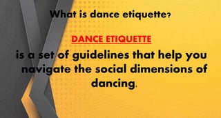 Social dances and Dance Mixers | PPTX
