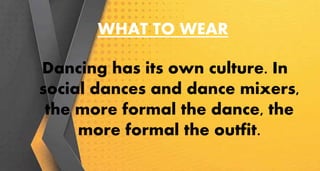 Social dances and Dance Mixers | PPTX