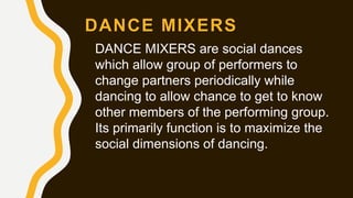 MAPEH Grade 9 - PE - Social Dances and Dance Mixers - Second Quarter | PPTX