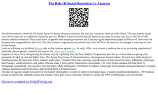 Social Darwinism Is An Ideology Of Society | PPT