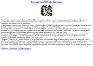 Social Darwinism Is An Ideology Of Society | PPT