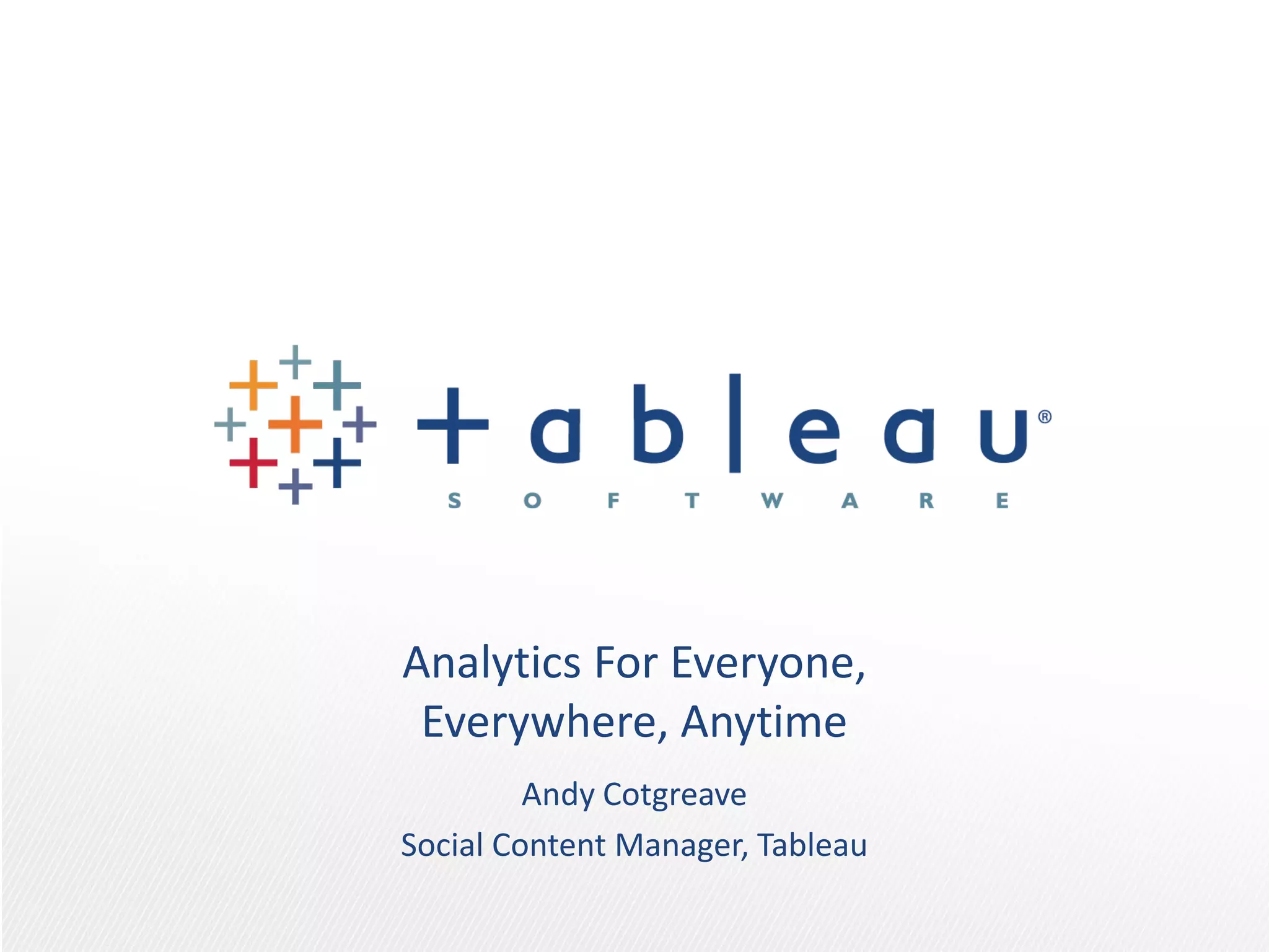 Social Data Day Tableau Slides | PDF
