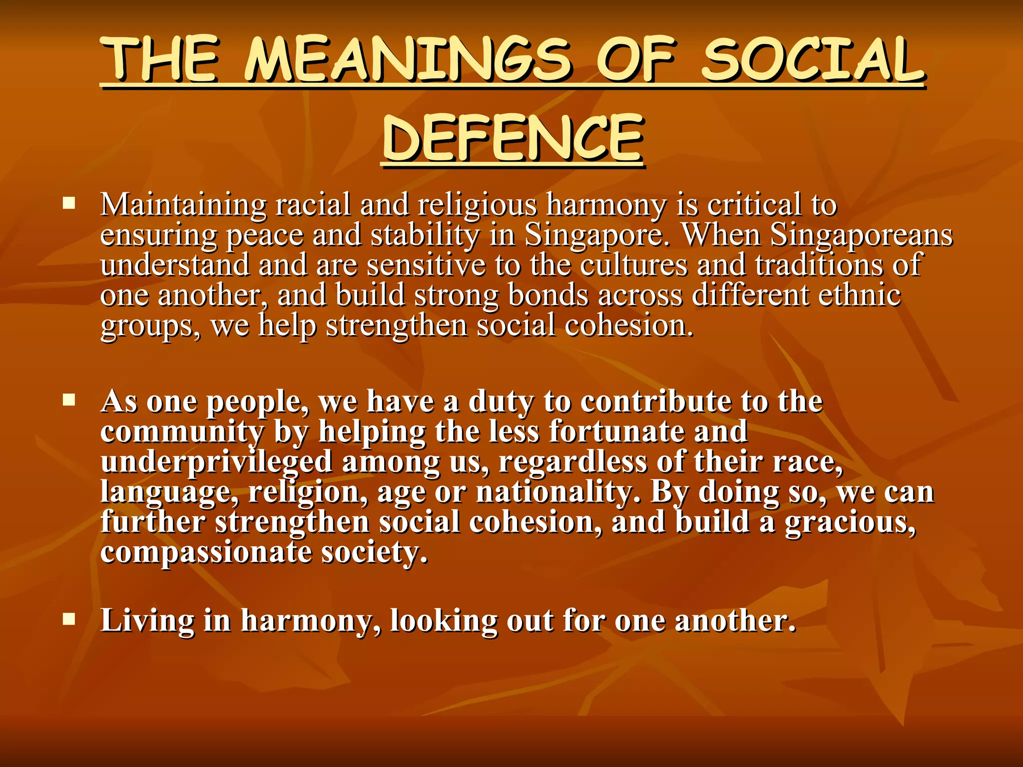 Social Defense From 6 Enthusiasm | PPT
