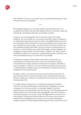 Socialdemokraternas utrikesdeklaration 2012 | PDF