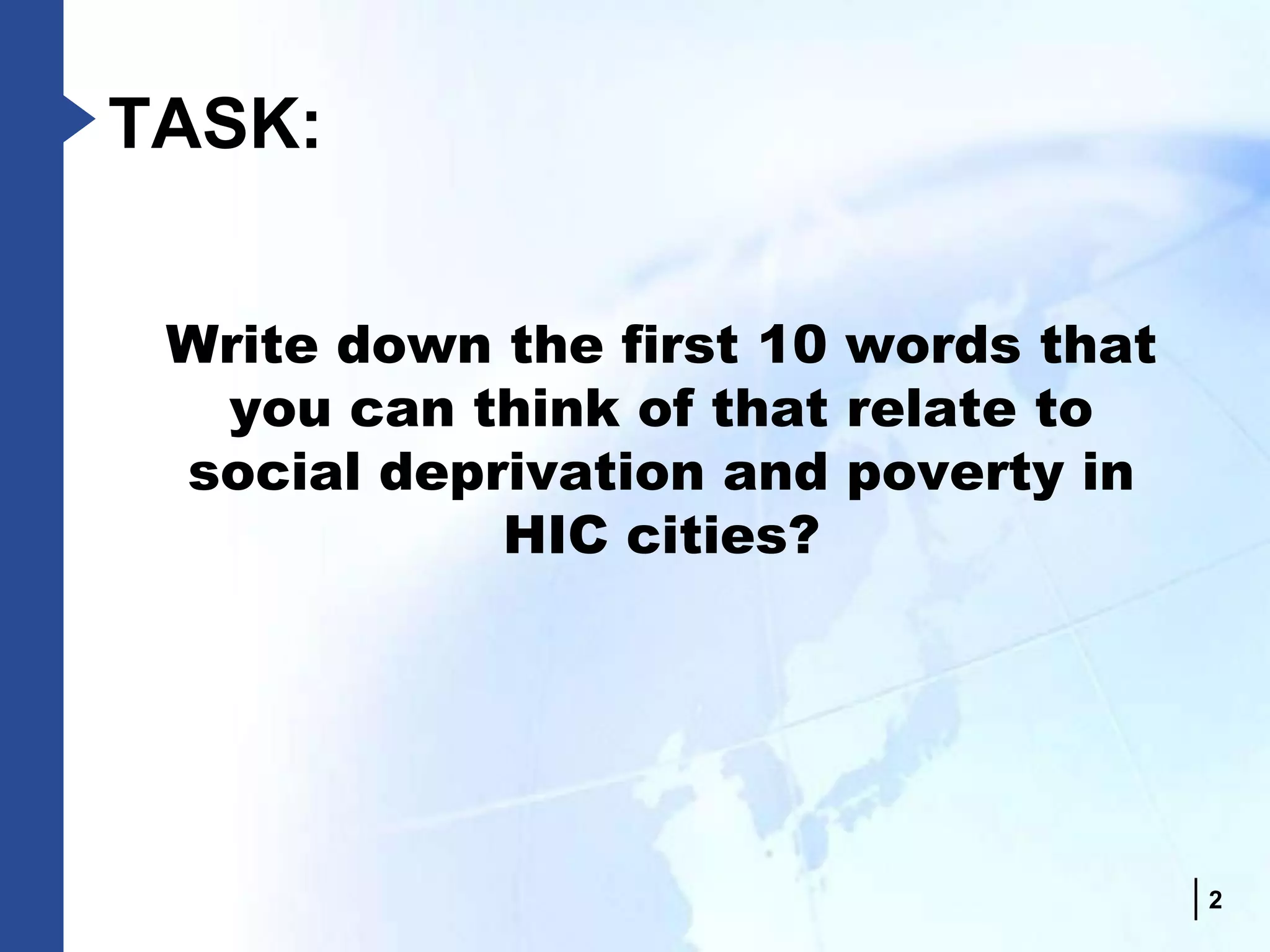 Social deprivation and poverty powerpoint | PPTX