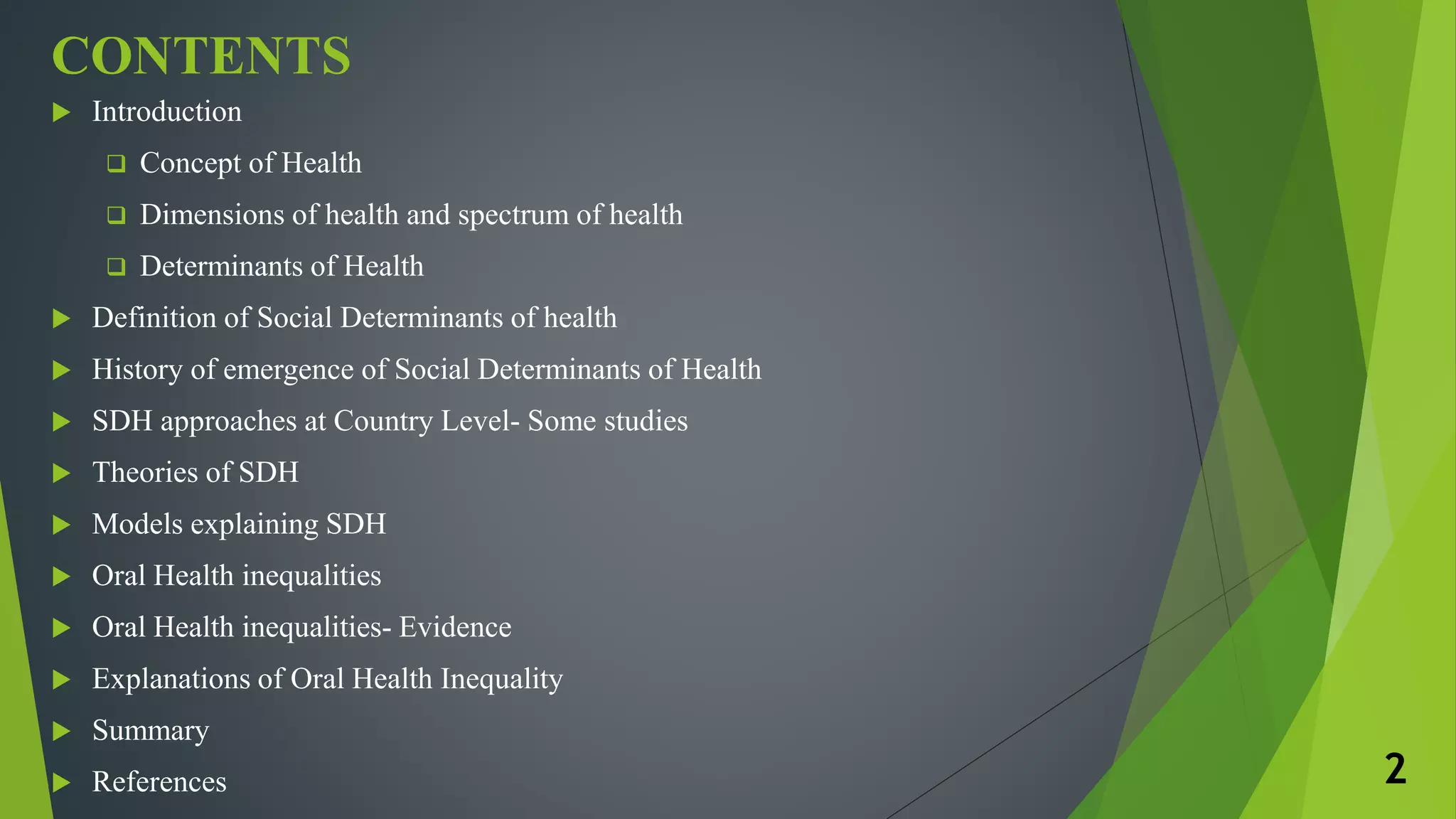 Social determinants of health and oral health | PPTX