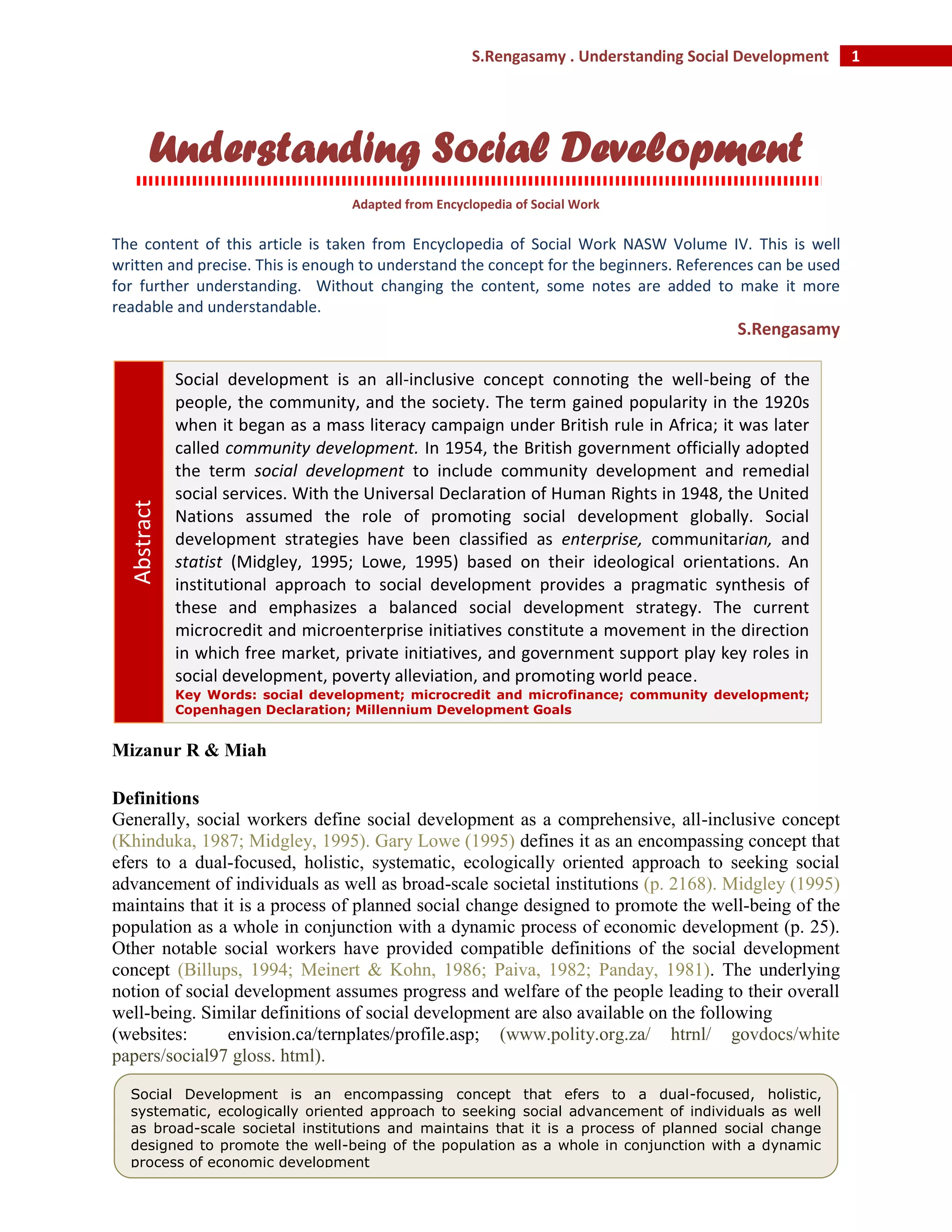 Understanding Social development | PDF