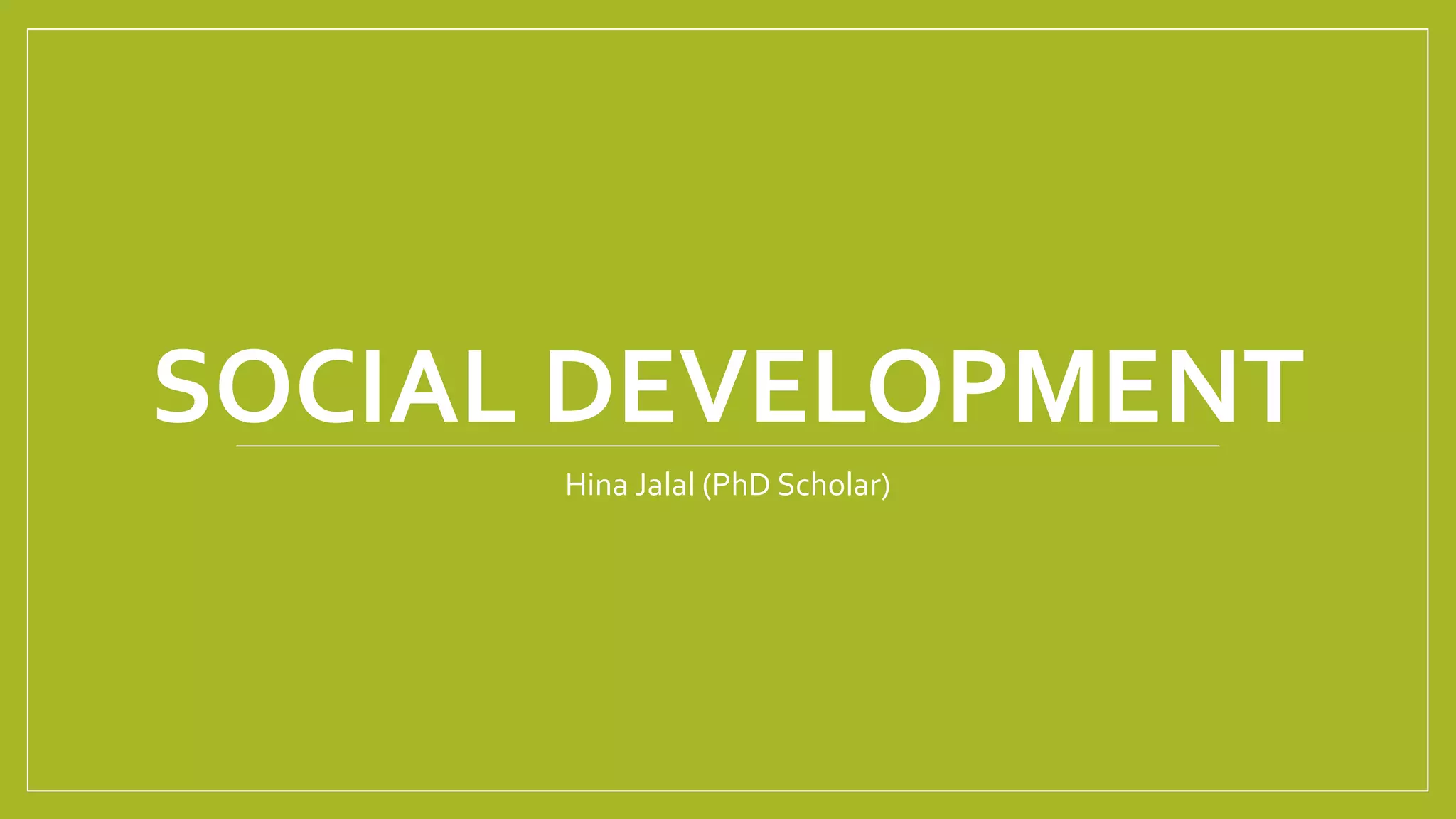 Social development | PPT