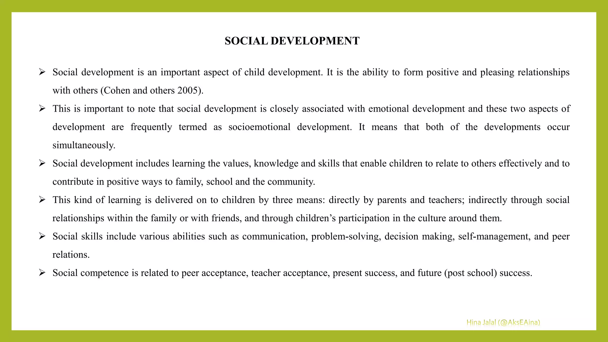 Social development | PPT | Free Download