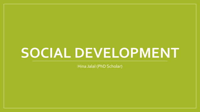 Social development | PPT