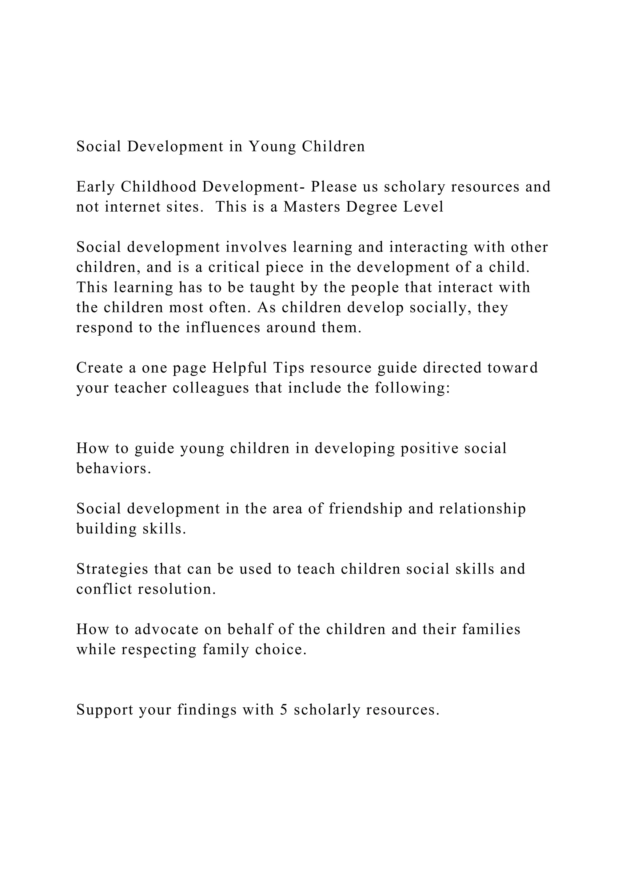 Social Development in Young ChildrenEarly Childhood Developm.docx