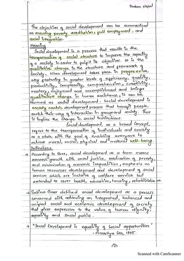 BPA/MPA notes, Social development notes.pdf | Law