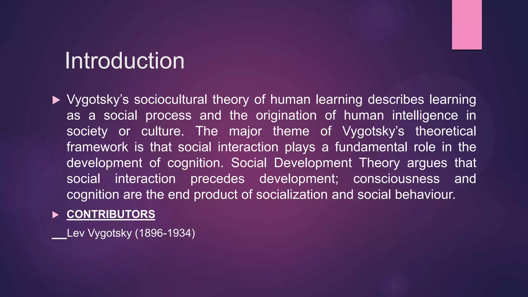 Social development theory by Vygotsky | PPT