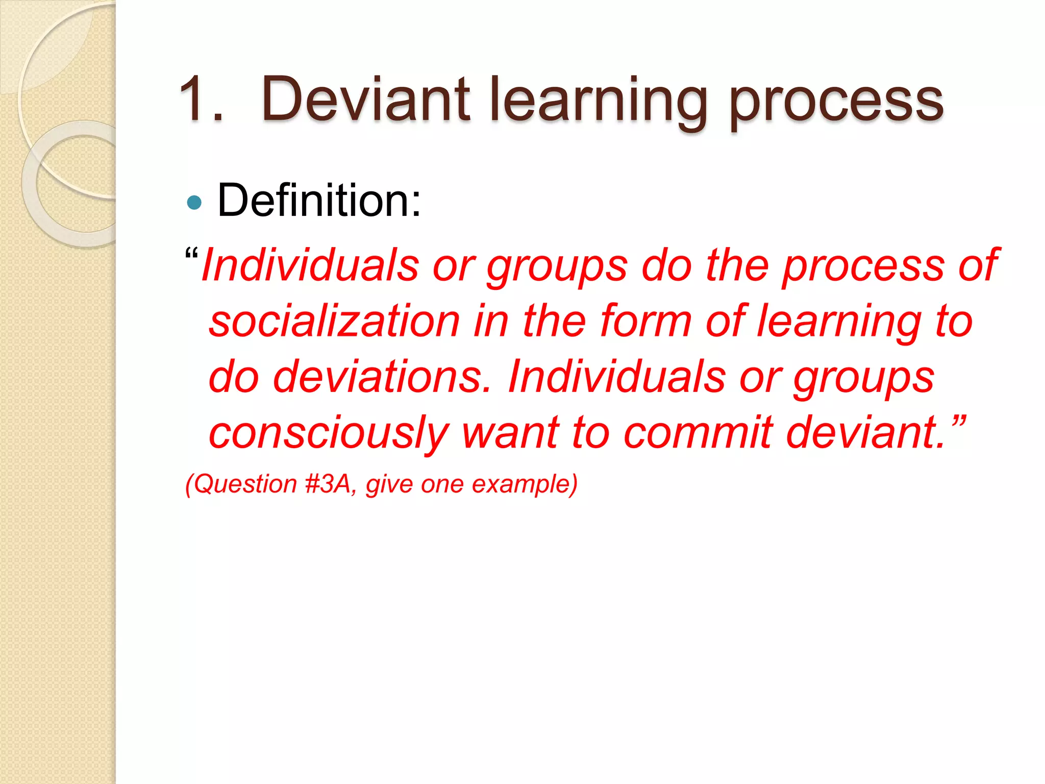 Social deviance and social control xi | PPTX