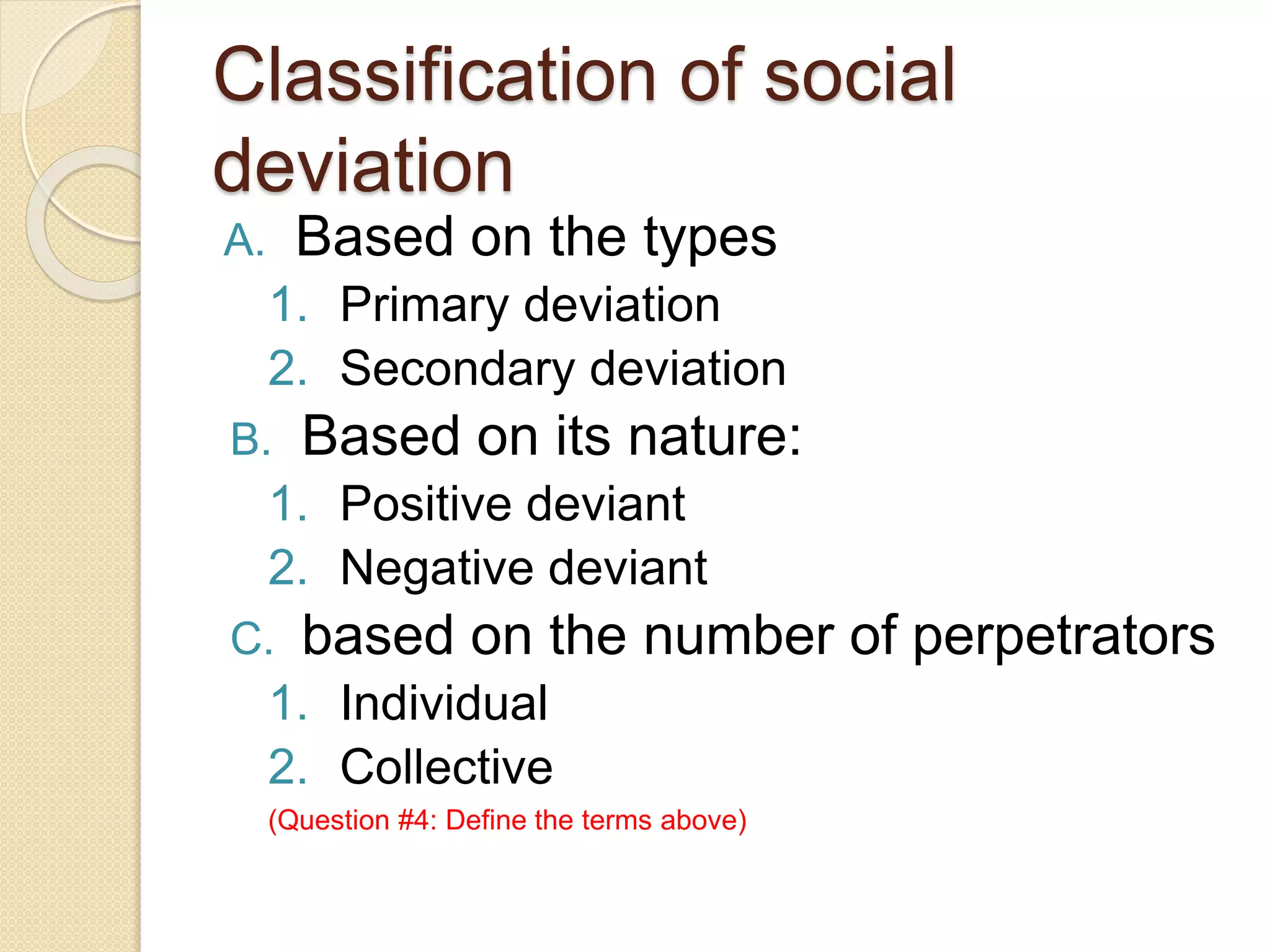 Social deviance and social control xi | PPTX