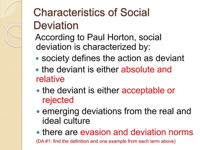 Social deviance and social control xi | PPTX