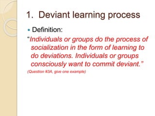 Social deviance and social control xi | PPTX