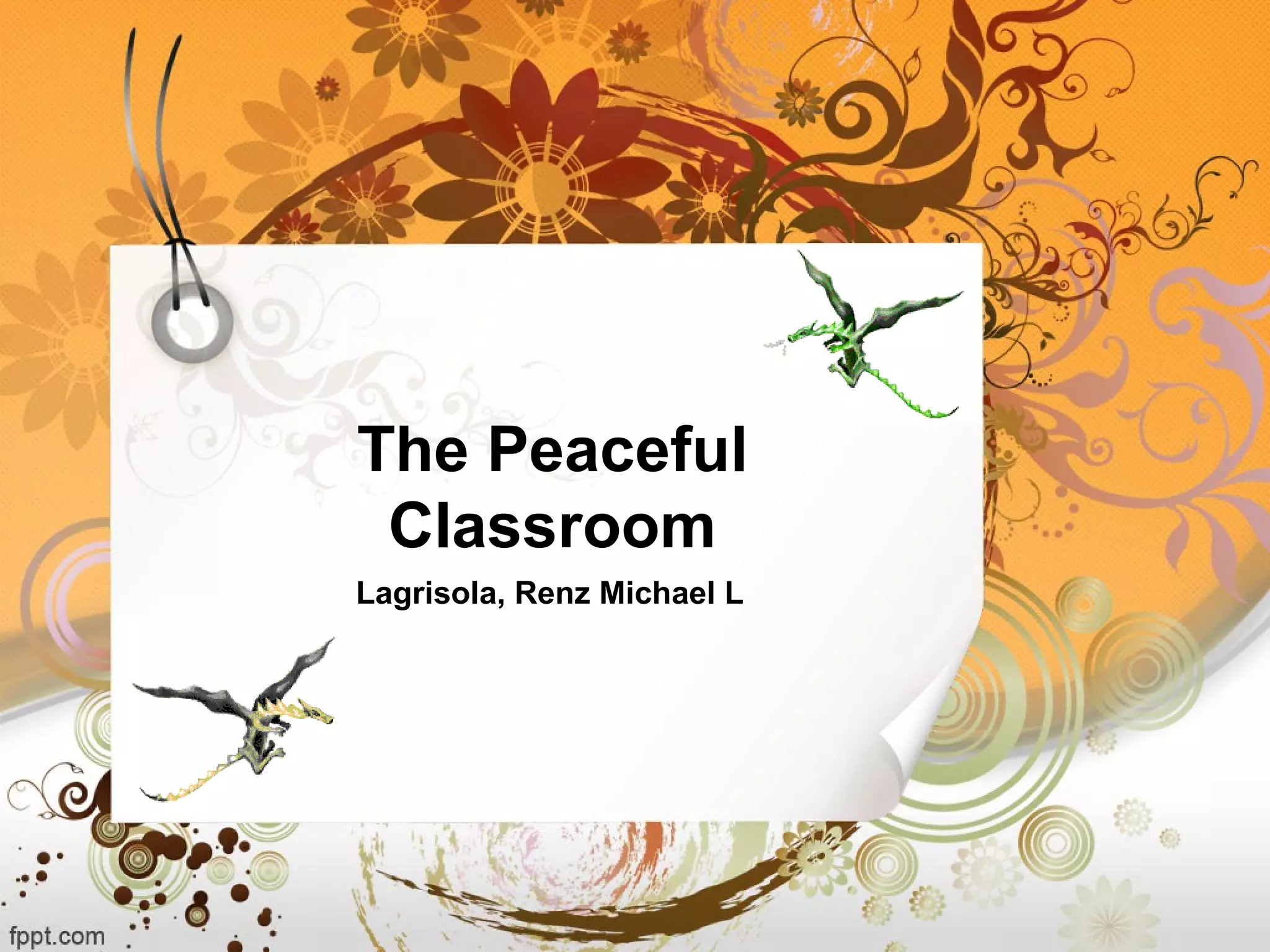 Social dimension "The Peaceful Classroom" | PPT