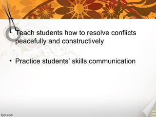 Social dimension "The Peaceful Classroom" | PPT