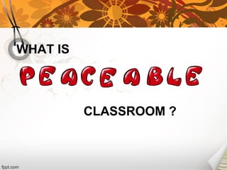 Social dimension "The Peaceful Classroom" | PPT