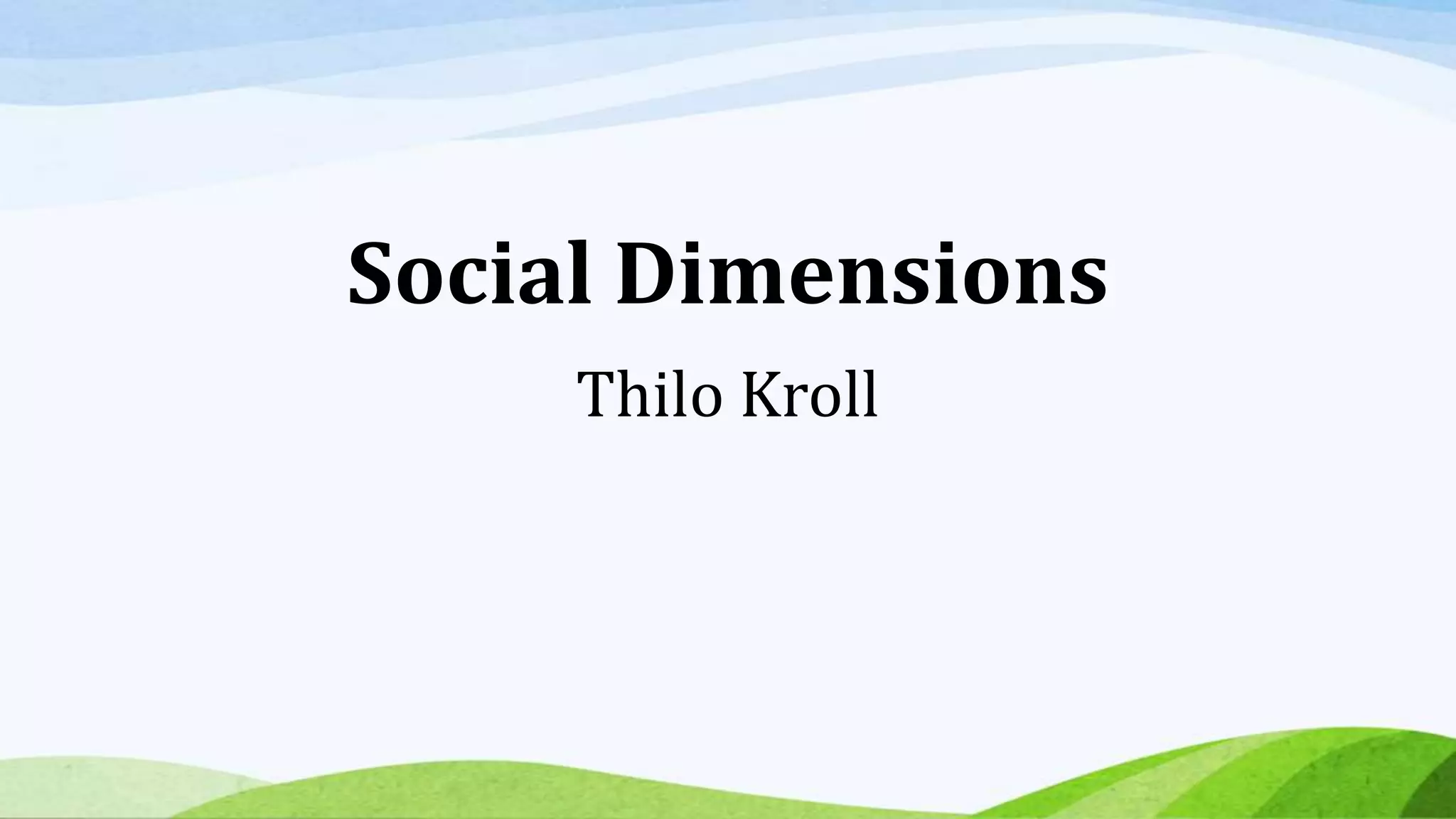 Social Dimensions of Inclusion | PPTX