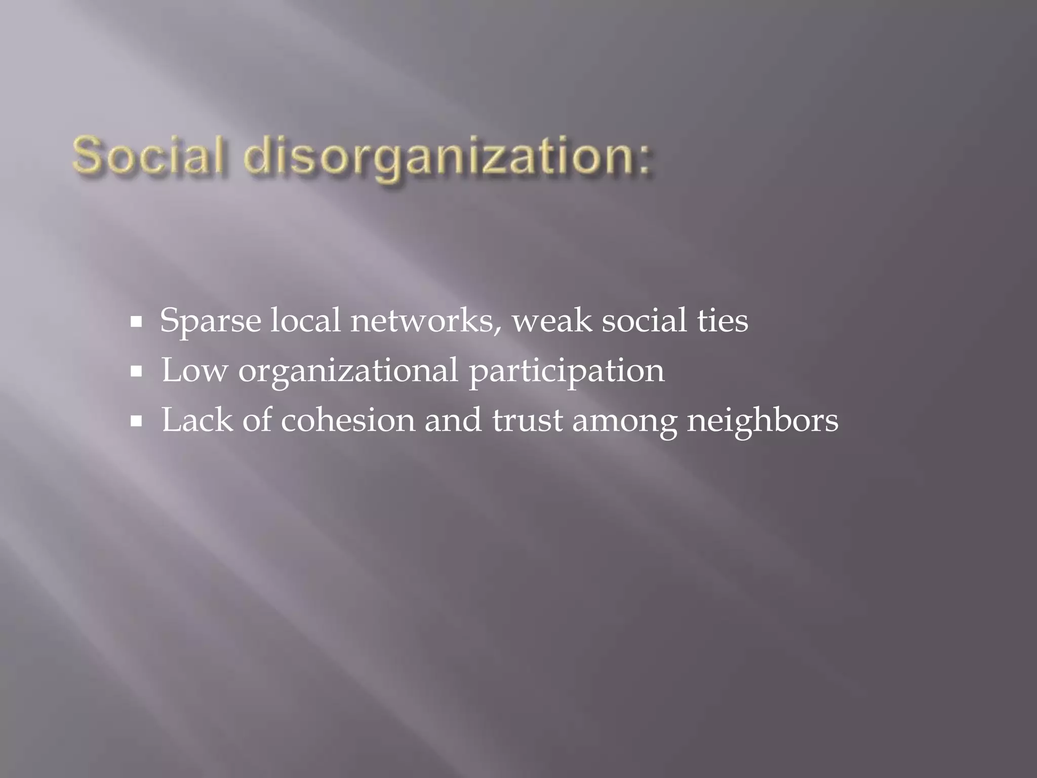 Social disorganization | PPTX