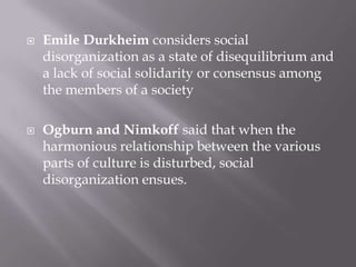 Social disorganization | PPTX