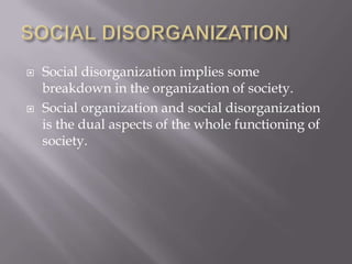 Social disorganization | PPTX