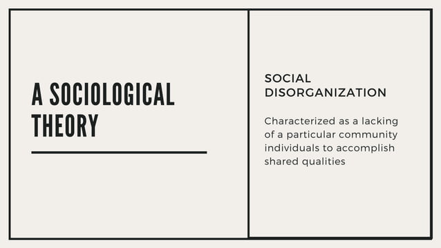 Social disorganization theory | PDF | Crime & Harmful Acts to ...