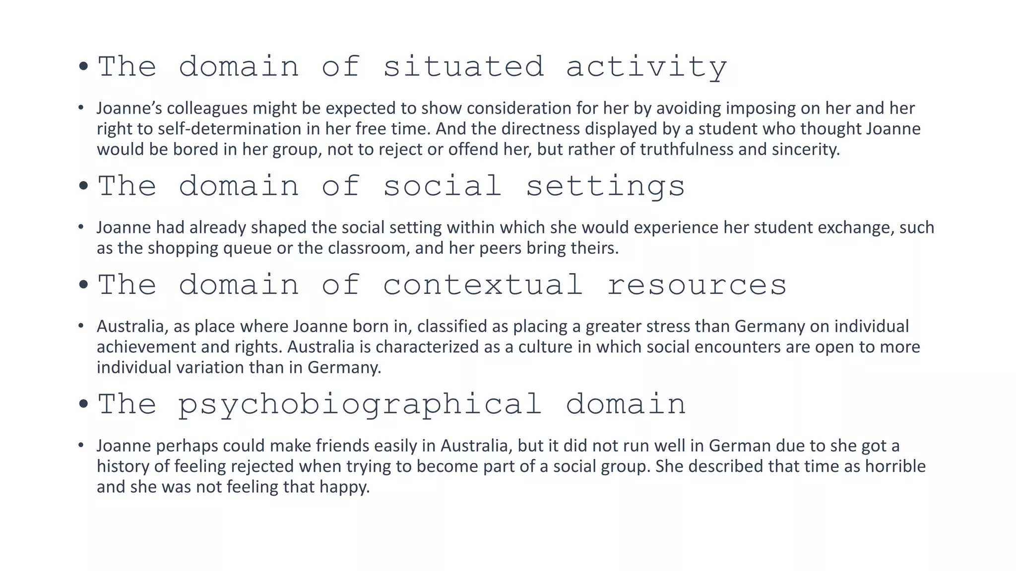 Social domain: theory interpreting intercultural communication | PPTX