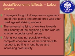 Social effects of wwi | PPT