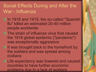 Social effects of wwi | PPT