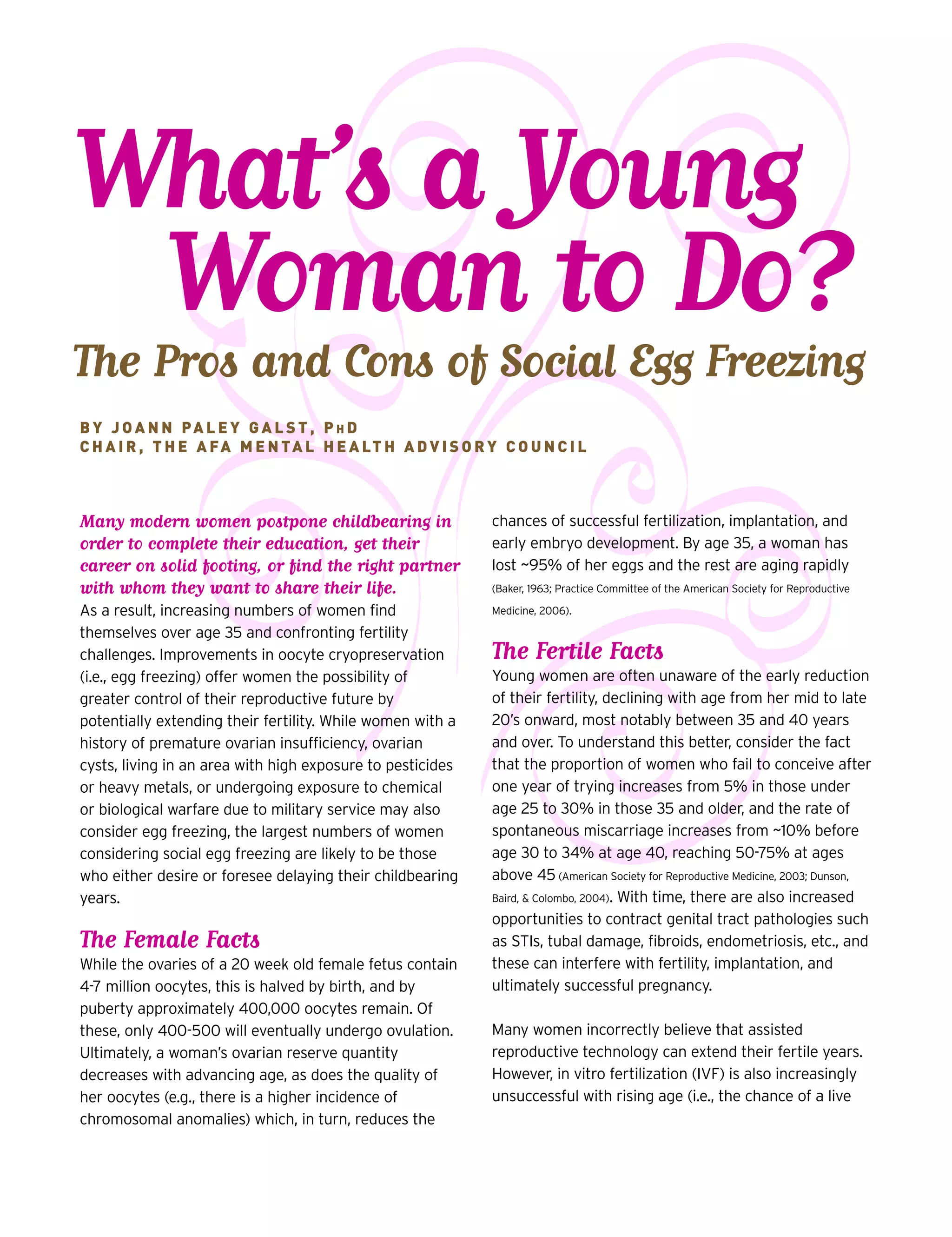 Social egg freezing | PDF